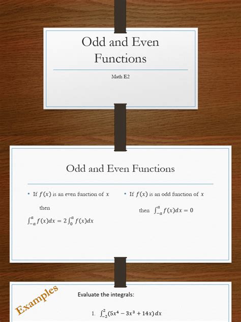 Integration Of Odd And Even Functions Pdf Mathematical Analysis Calculus