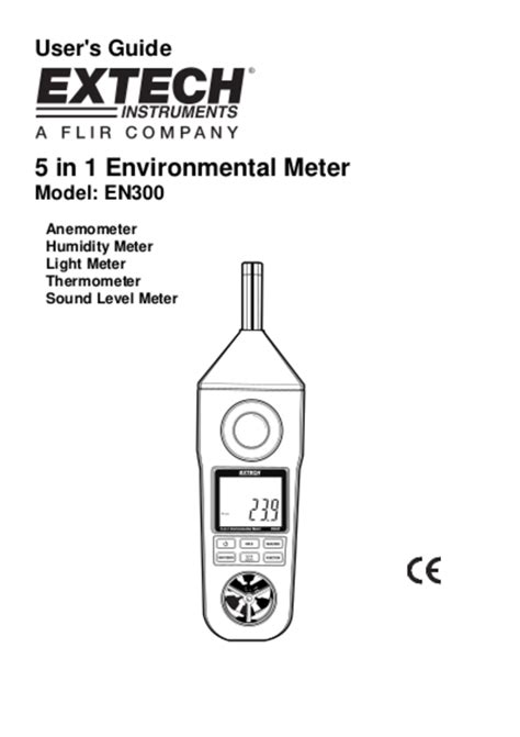 User Manual Extech EN300 English 9 Pages