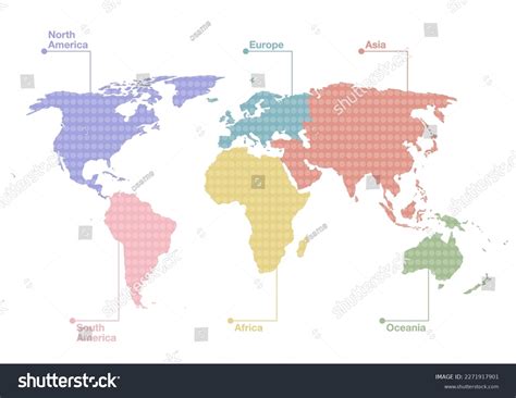1327 6 Continents Map 图片、库存照片和矢量图 Shutterstock