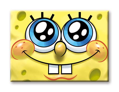 Spongebob Squarepants Spongebob Squarepants Face Flat Magnet 2 5 X 3