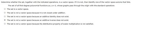 Solved Determine Whether The Set Together With The Chegg