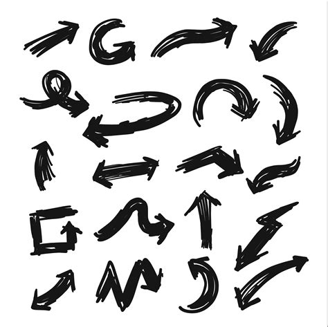 Hand Drawn Sketch Of Bold Arrow 275161 Vector Art At Vecteezy