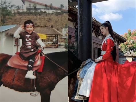 来看一些等比例放大 从小美到大的露思宝宝