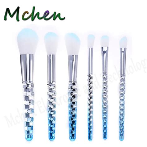 옥수수 모양 메이크업 브러쉬 아이 섀도우 블러셔 파운데이션 파우더 브러쉬 인어 브로셔 Para Maquillaje Diamond Pincel Para Po 6 Pcs