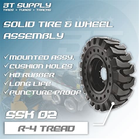 Solid Telehandler Tire And Wheel Assembly Ssk02 3t Supply Tires