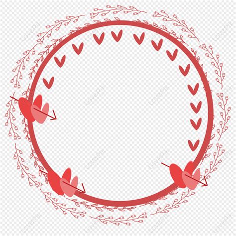 빨간색 원형 테두리 Png 일러스트 무료 다운로드 Lovepik
