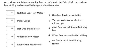 An Engineer Wants To Measure The Flow Rate Of A