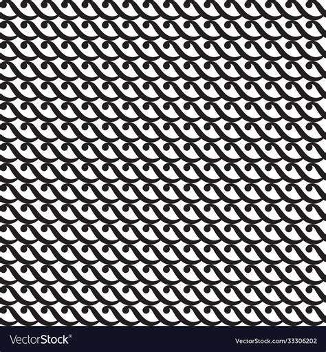 Seamless Geometric Curl Pattern Waves Royalty Free Vector
