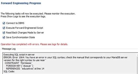 Exportar Diagrama Con Workbench A Xampp Error 1064 PHP Todoexpertos