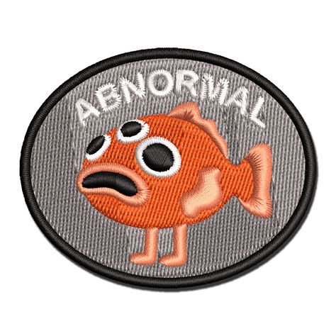 Abnormal Three Eyed Fish Mutation Applique Multi Color Embroidered Hook