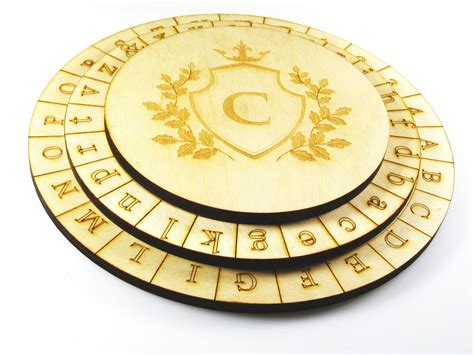 Alberti Cipher Wooden Cipher Wheel Wood Wheel Escape Room Puzzle Escape