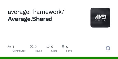 GitHub Average Framework Average Shared