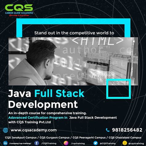 Javafullstack Developmentcourse Cqstraining Techskills Careerboost Cqs Training Private