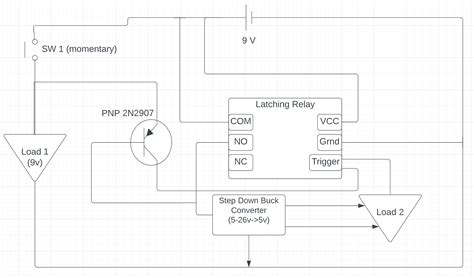 Trouble Using Latching Relay With Pnp Transistor To Manage Momentary Switch Connections R