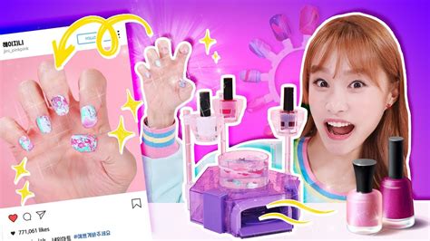 엉망진창 손톱 꾸미기ㅜㅜ 네일아트 장난감 놀이 Diy 지니 Youtube