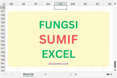 Fungsi Sumif Pada Excel Cara Menjumlahkan Dengan Kriteria