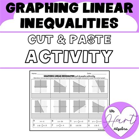 Graphing Linear Inequalities Interactive Activity Cut And Paste Activity Graphing Linear