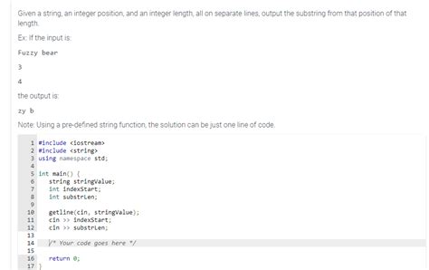 Solved Given A String An Integer Position And An Integer Chegg