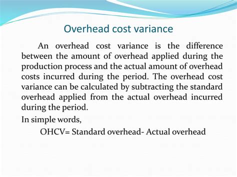 Overhead Cost Variance Pptx