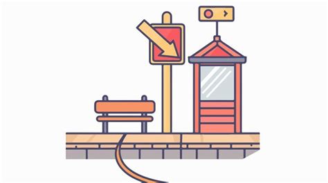 Railway Station Sign Arrow Pointer Vector Icon Premium Ai Generated