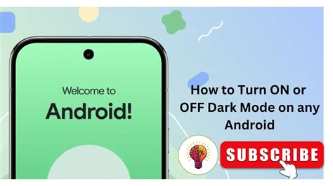 How To Turn On Or Off Dark Mode On Any Android Phone Youtube