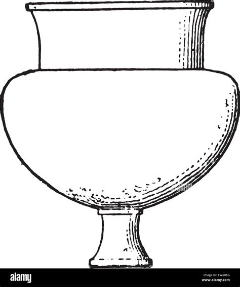 Egyptian Vases Vintage Engraved Illustration Stock Vector Image And Art
