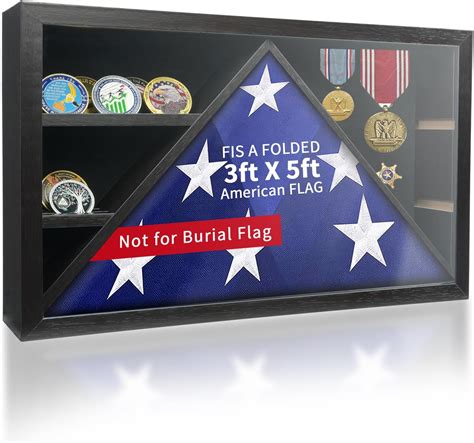 Amazon Com Flag Box Display Case For 3 X 5 American Flag Not For Burial Flag Military