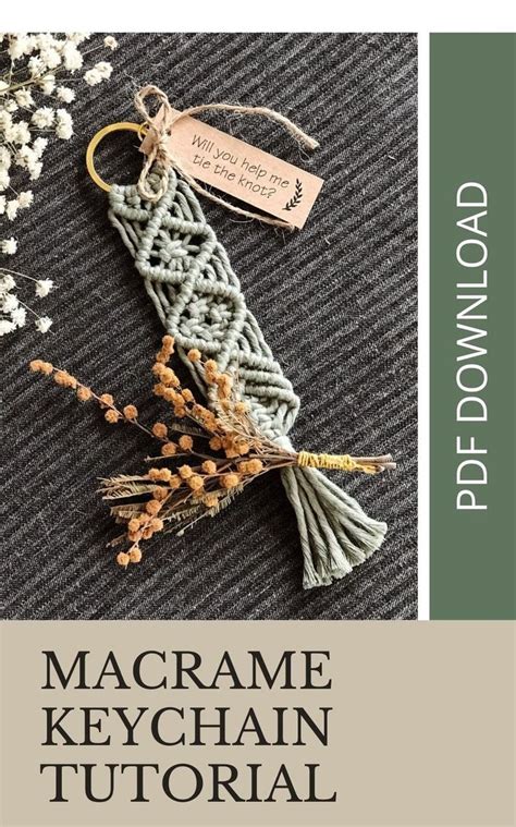 Macrame Keychain Pattern Step By Step Macrame Keyring Guide Pdf And Video Tutorial For