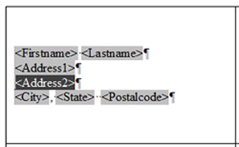 And Mail Merge How To Suppress The Address2 Line