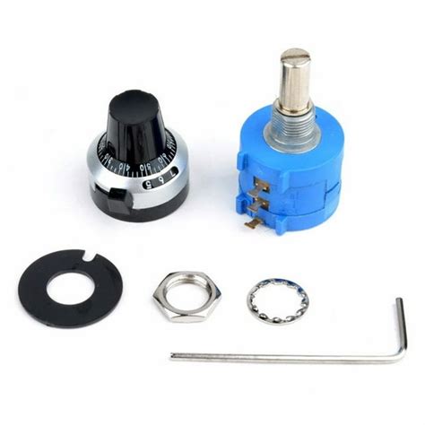 10k Ohm Potentiometer With 10 Turn Counting Dial Rotary Knob