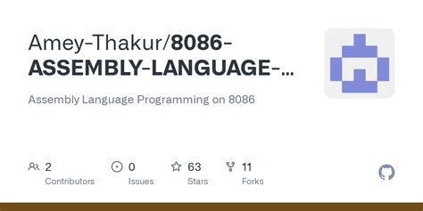 8086 Assembly Language Programs4displaycharactersasm At Main · Amey Thakur8086 Assembly