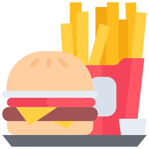 패스트 푸드 아이콘 Coloring Flat Freepik