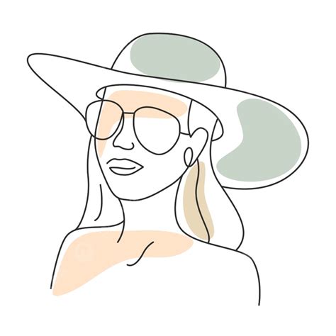 Abstract Art Line Vector Hd Png Images Abstract Female Portrait Line