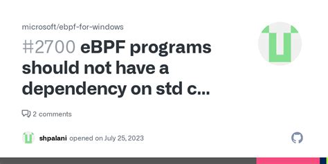 EBPF Programs Should Not Have A Dependency On Std C Headers Library Issue Microsoft