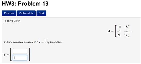 Solved Hw3 Problem 12 Previous Problem List Next 1 Point