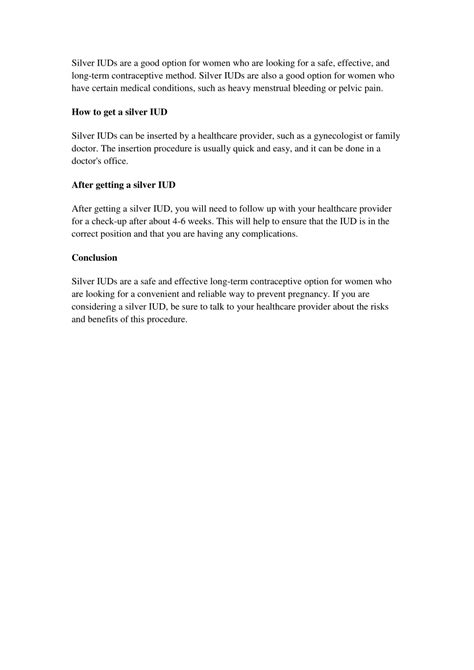 Ppt Silver Intrauterine Device Powerpoint Presentation Free Download