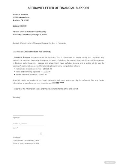 5 Affidavit Letter For Uscis Umairahjinhong