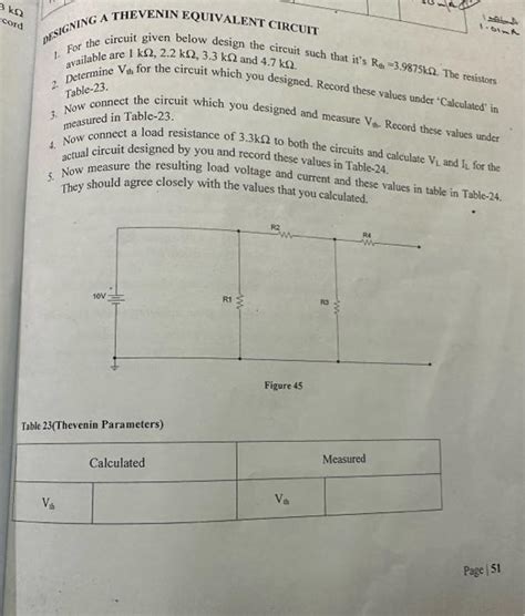 Solved 1 For The Circuit Given Below Design The Circuit Chegg Com