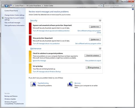 Using Action Center In Windows