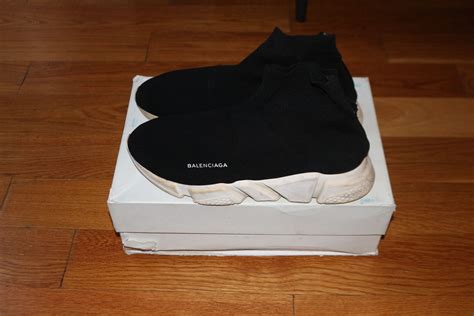 Balenciaga Balenciaga Speed Trainer Mid Black White Grailed