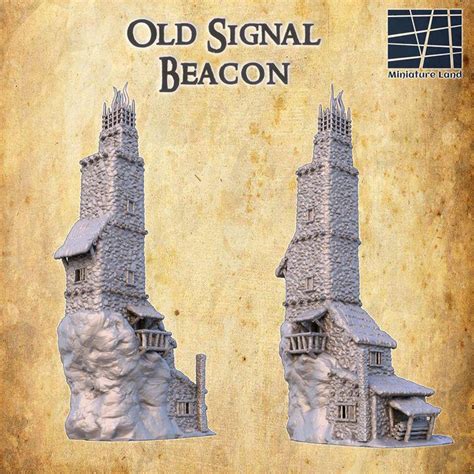 Old Signal Beacon Tabletop Terrain Dnd 28 Mm Etsy