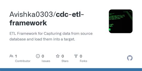 Github Avishka0303cdc Etl Framework Etl Framework For Capturing