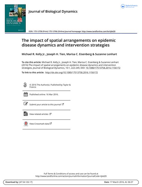 Pdf The Impact Of Spatial Arrangements On Epidemic Disease Dynamics
