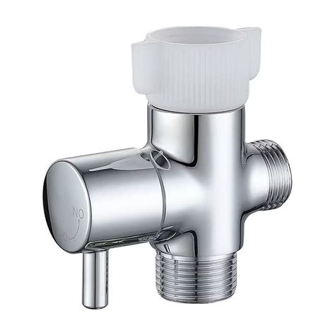 Little Home Brass Bidet T Adapter With Shut Off Valve Chrome Plated