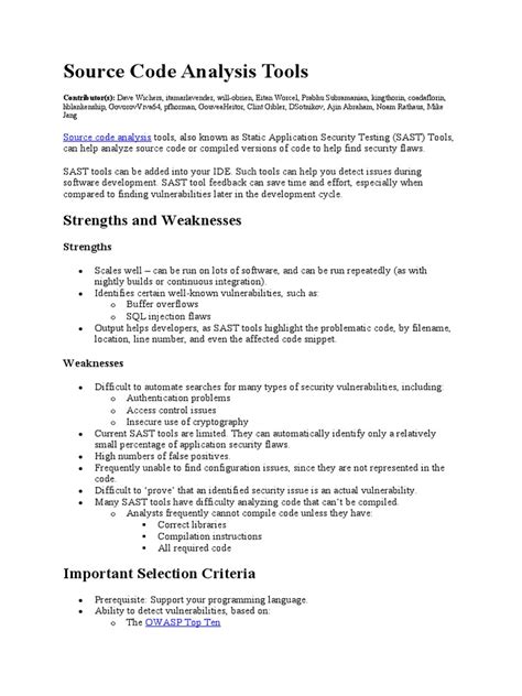 Sast Code Verification Pdf Vulnerability Computing Php