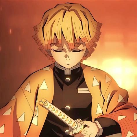 Zenitsu Agatsuma Icon Anime Smile Yellow Guy Recent Anime