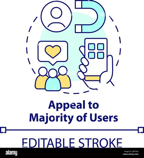 Appeal To Majority Of Users Concept Icon Stock Vector Image And Art Alamy