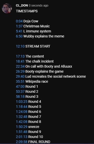 First Set Of Timestamps Rpaymoneywubby