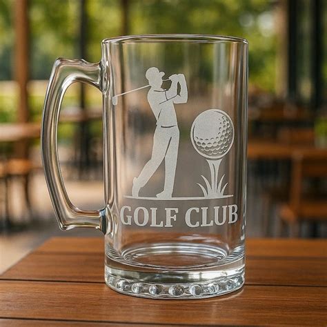 Personalized Golf Beer Mug Custom Engraved T Etsy