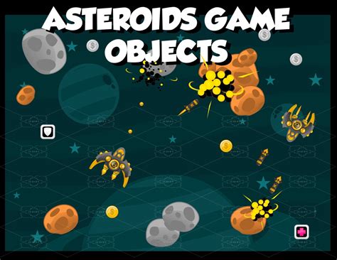 Asteroids Game Objects Gamedev Market